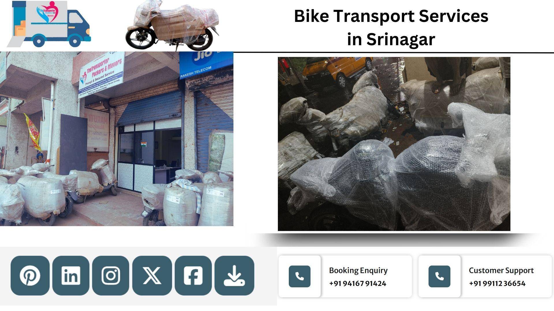 Two Wheeler Transport in Srinagar with Updated Price List