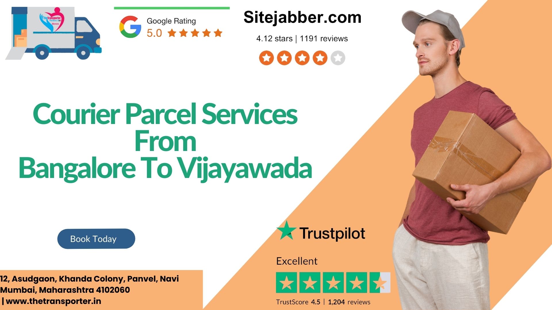 Luggage and Parcel Transport from Bangalore to Vijayawada | TheTransporter