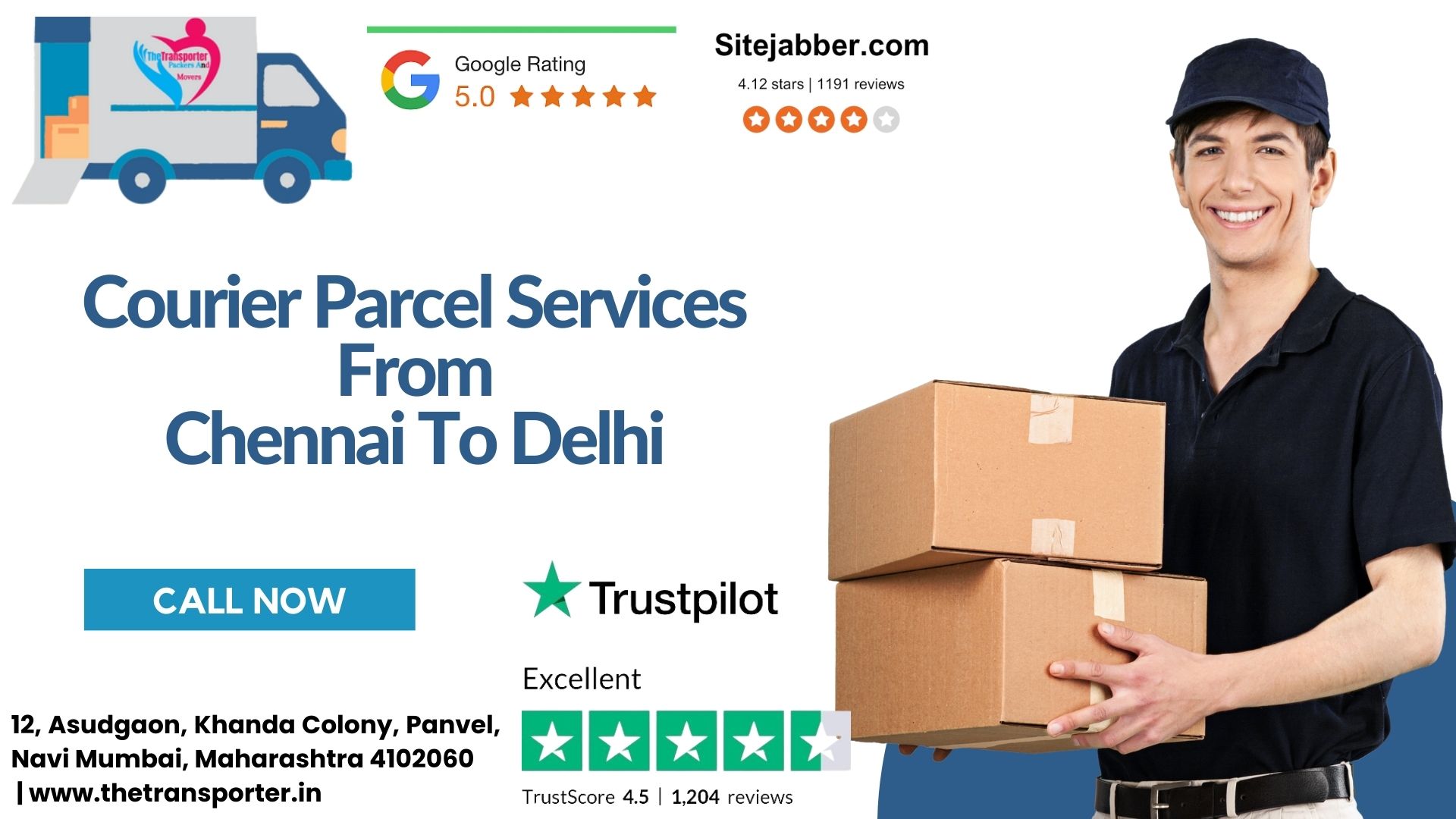Affordable Parcel Services from Chennai to Delhi | TheTransporter