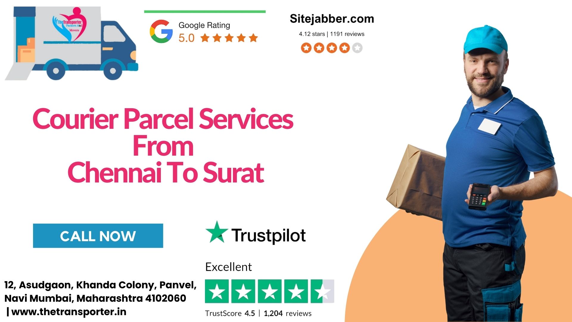 Parcel and Luggage Transport From Chennai to Surat - TheTransporter