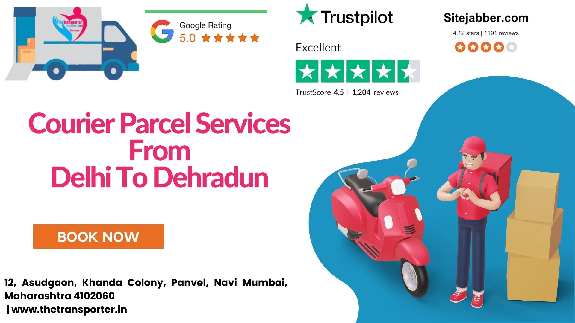 Affordable Courier Charges Delhi to Dehradun | TheTransporter