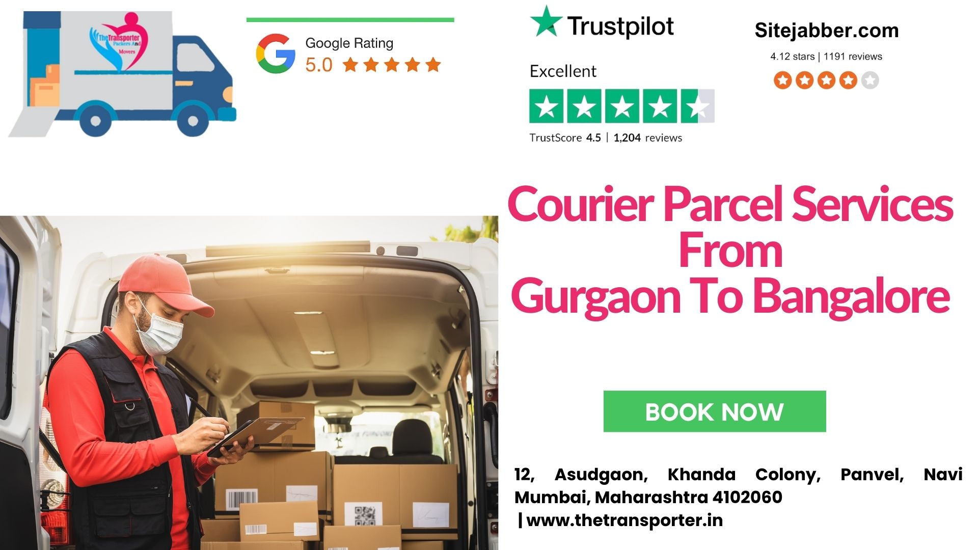 Courier Services and Parcel From Gurgaon to Bangalore | TheTransporter