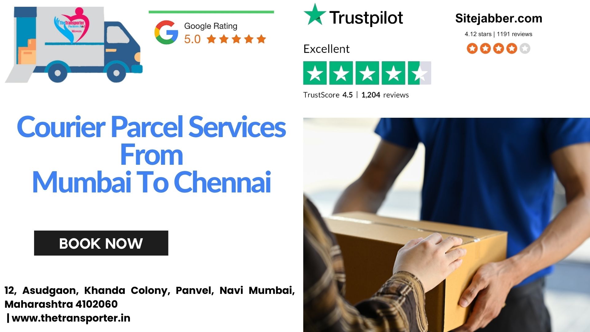 Best Courier and Parcel Transport from Mumbai to Chennai | TheTransporter