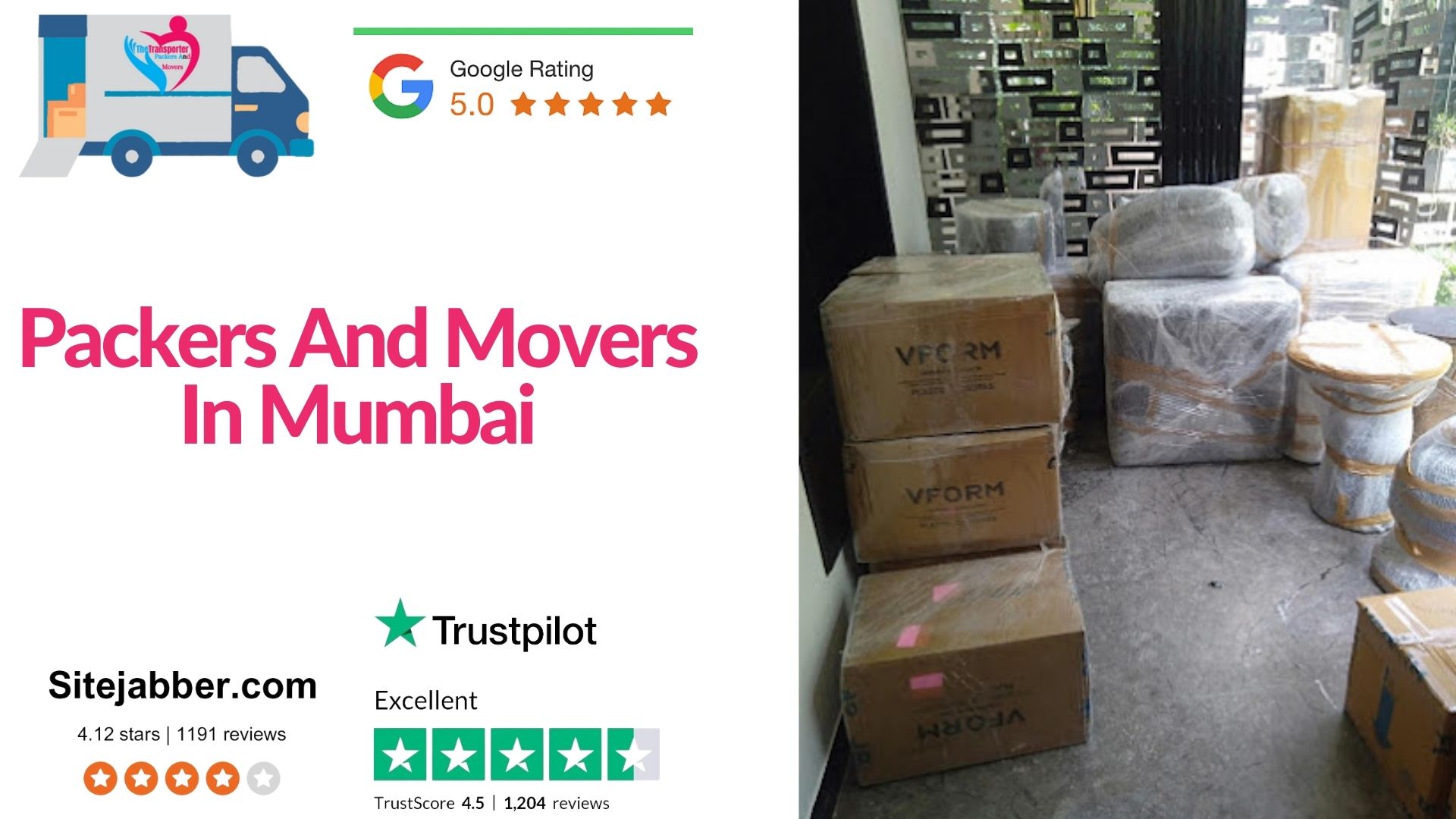 Mumbai Leading Packers & Movers - Price List & Rates Near You