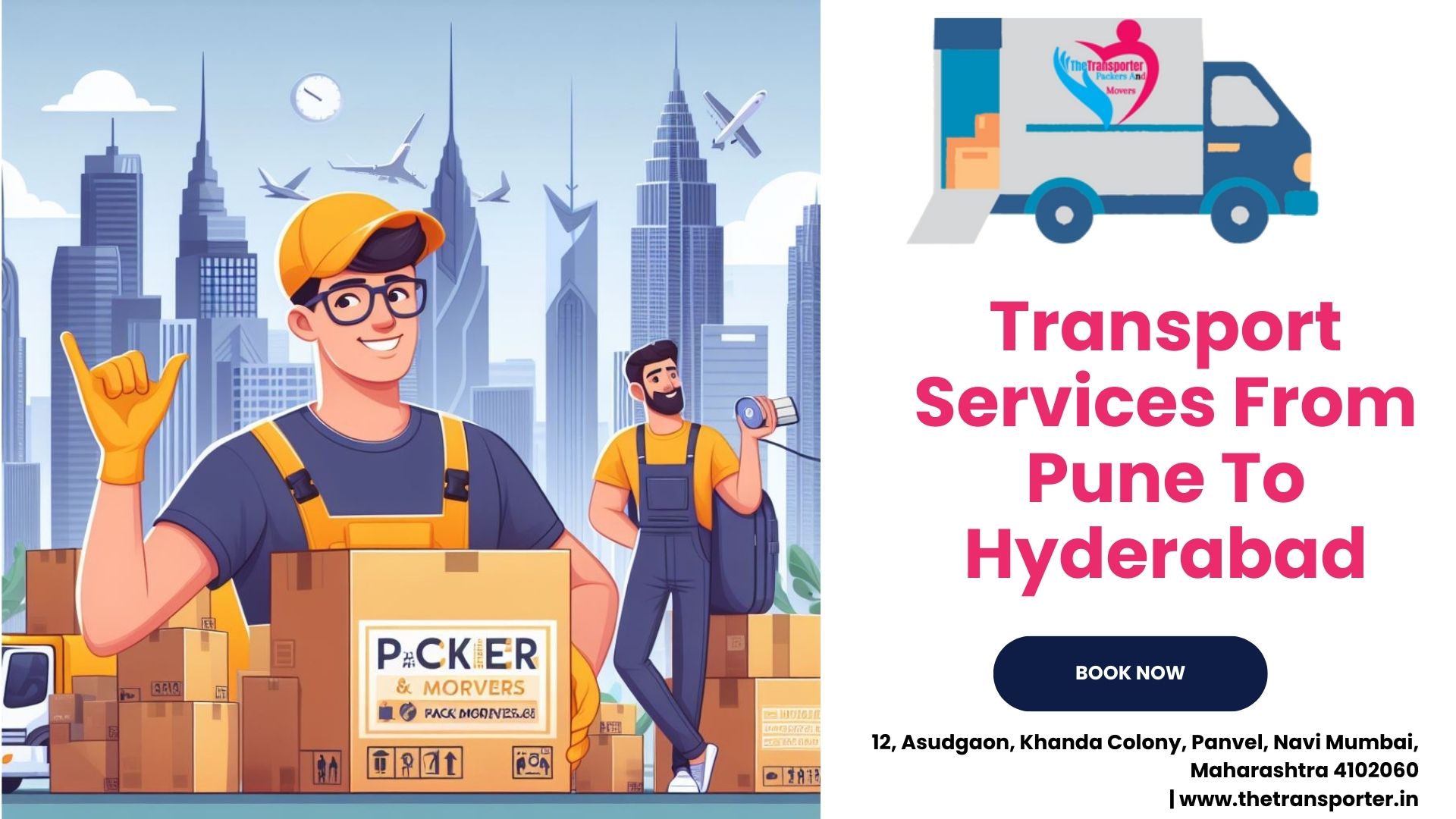 Bike and Goods Transport Services from Pune to Hyderabad - TheTransporter