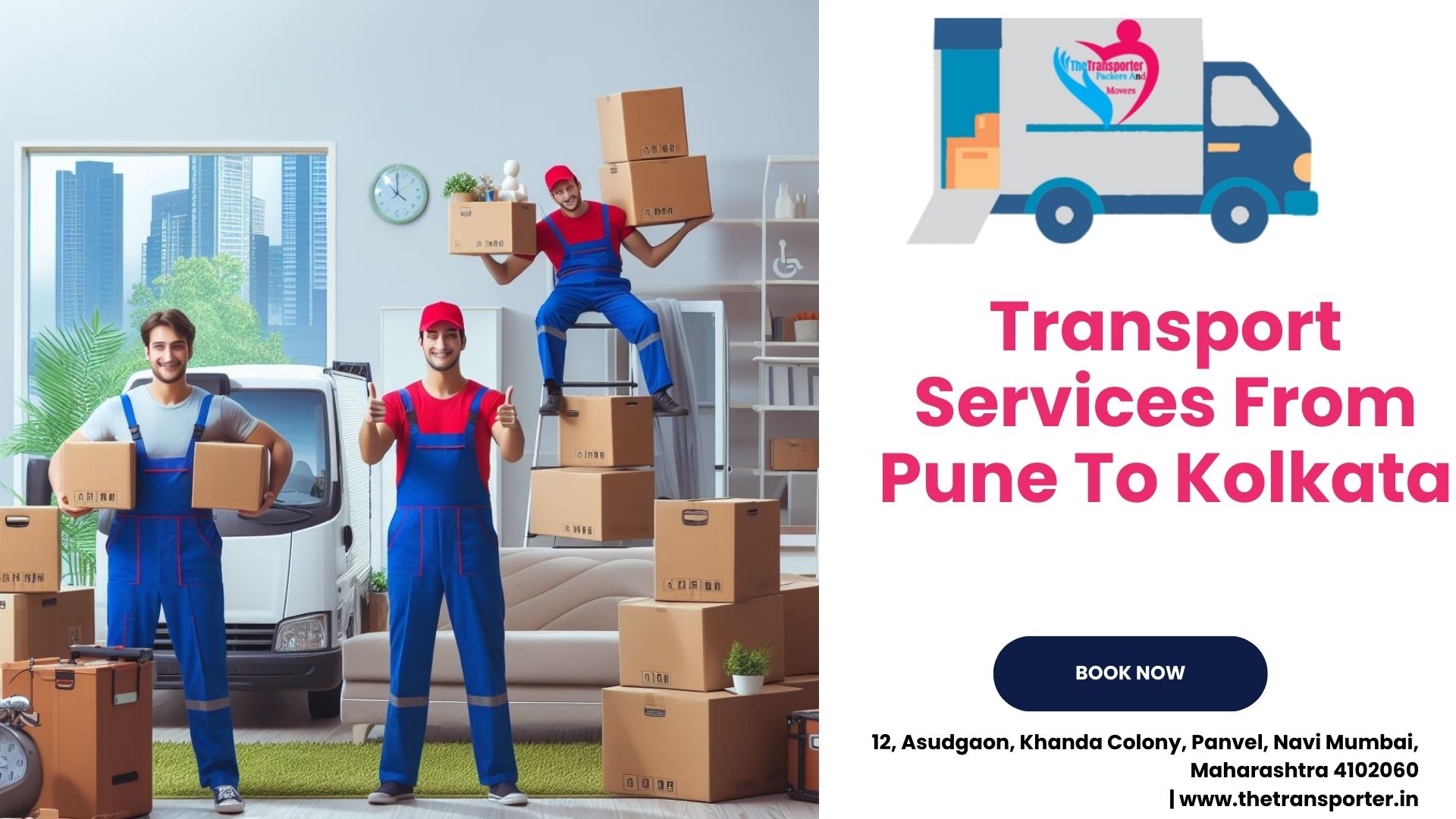 Truck and Bike Transport Services from Pune to Kolkata - TheTransporter