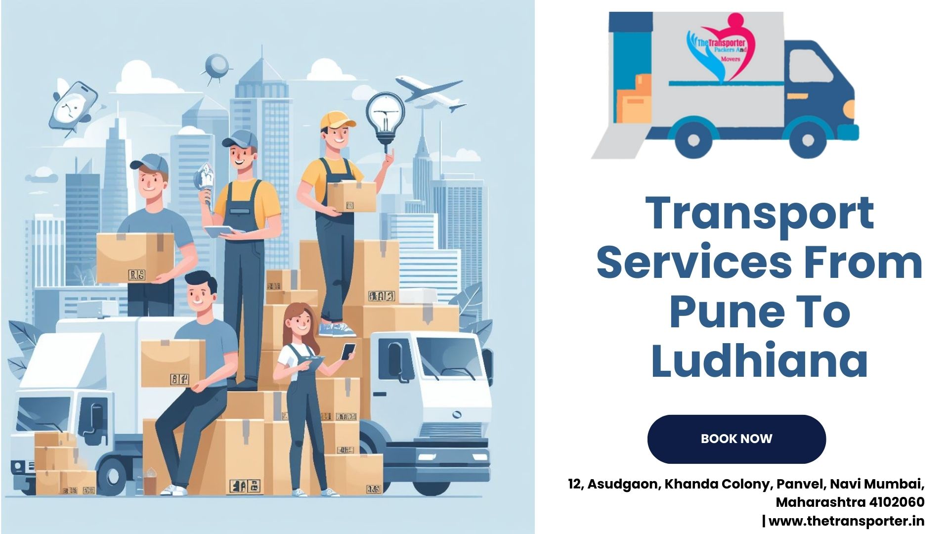 Goods and Car Transport Services from Pune to Ludhiana | TheTransporter