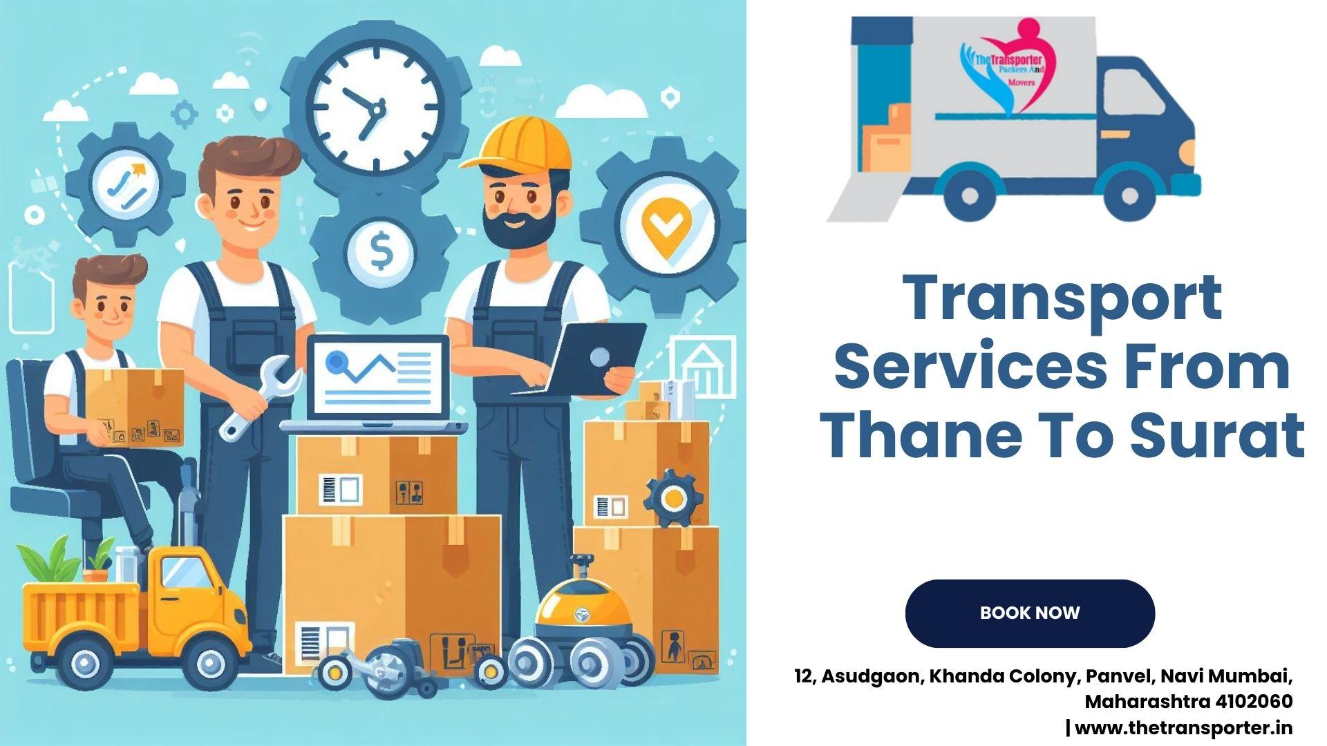 Truck and Bike Transport Services from Thane to Surat - TheTransporter