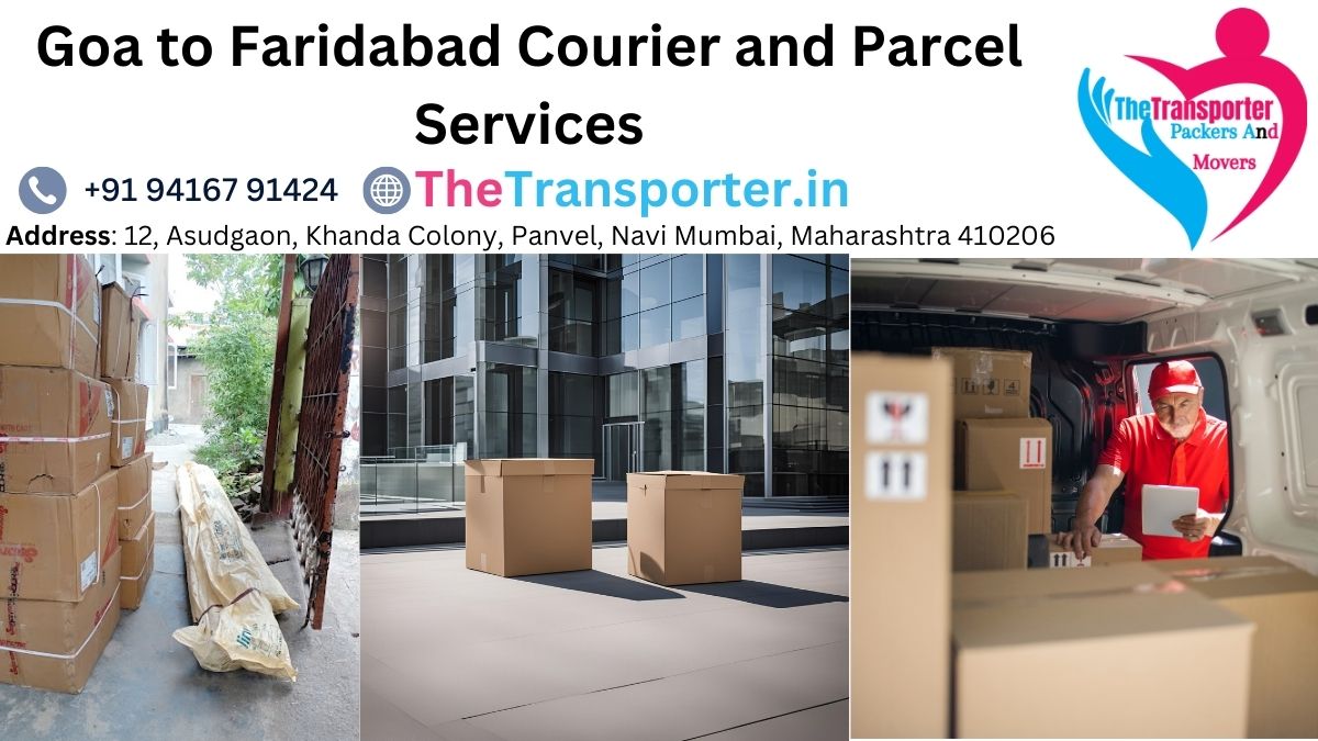 Same-day courier services available Goa to Faridabad