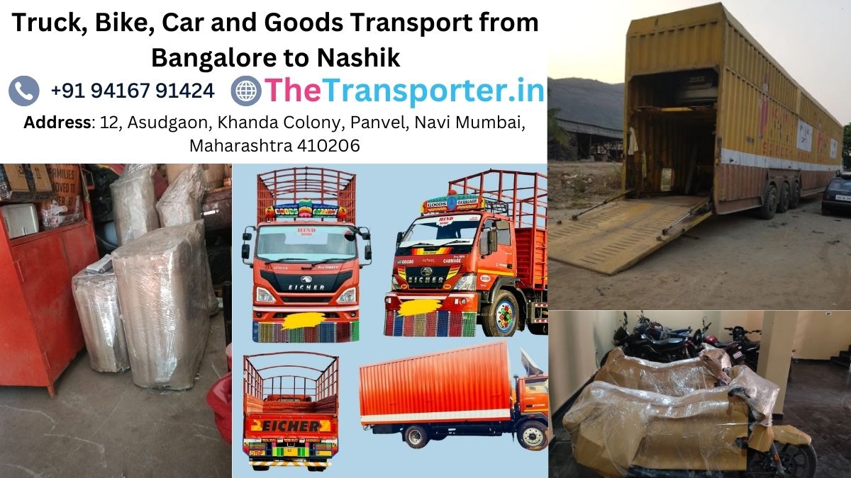 Bangalore to Nashik Goods Transport with Charges and Cost