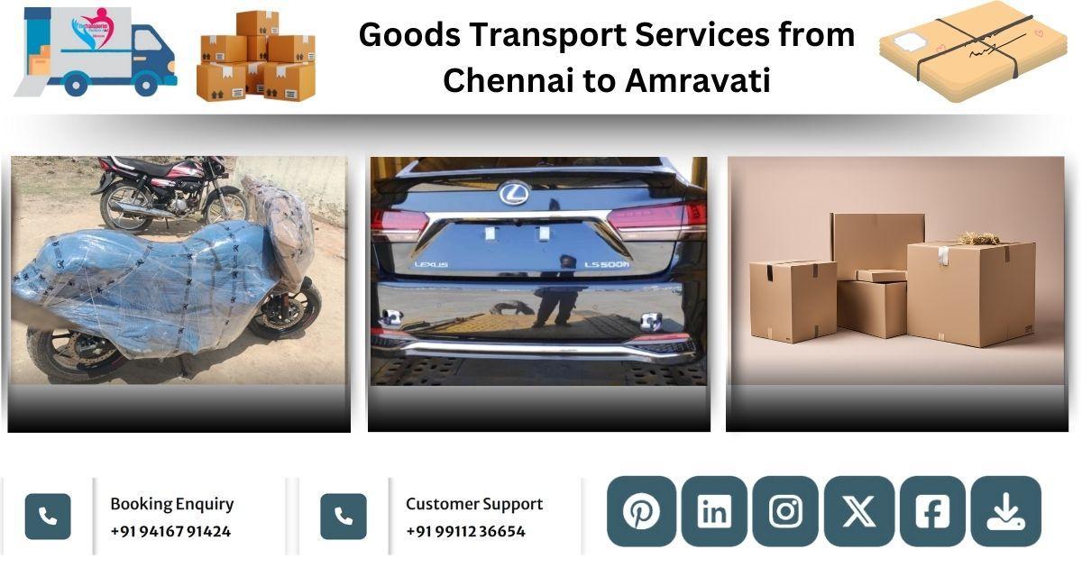 Luggage Transport Services from Chennai to Amravati with Ease