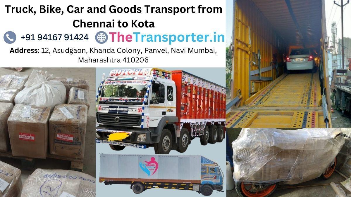 Daily Goods Transport from Chennai to Kota by Truck