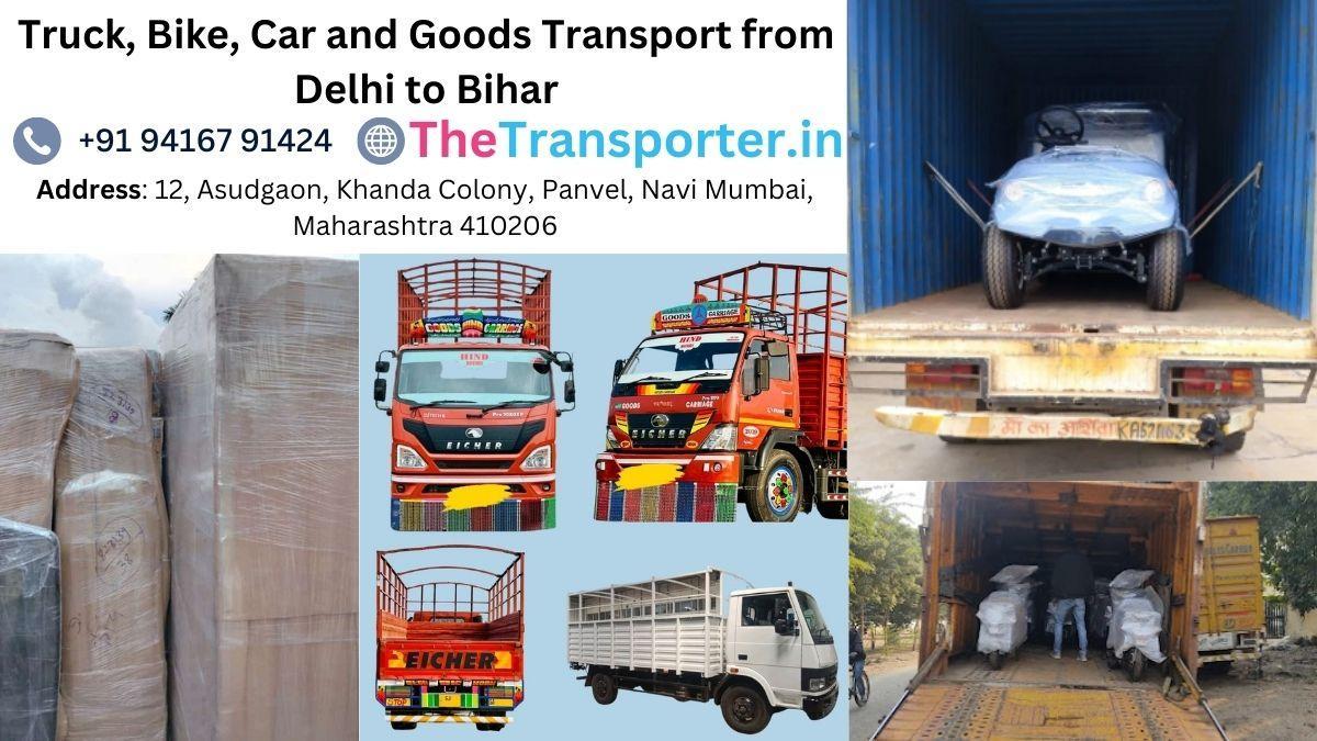 Vehicle Transport from Delhi to Bihar with TheTransporter