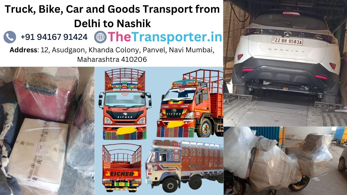 Delhi to Nashik Truck Transport for Goods and Vehicle Shifting