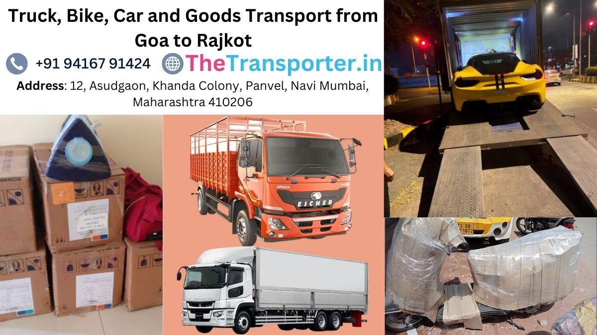 Goods Transport Goa to Rajkot with Daily Truck Availability