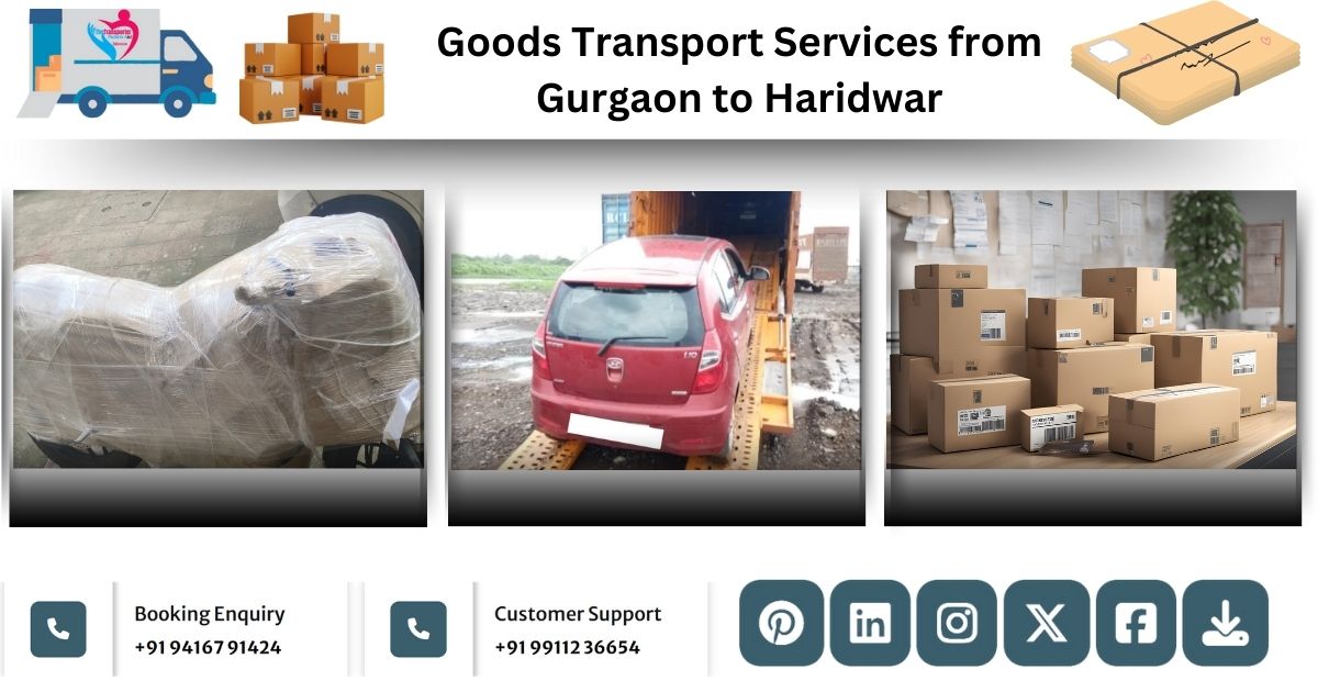 Gurgaon to Haridwar Daily Truck Transport for Goods and Vehicles
