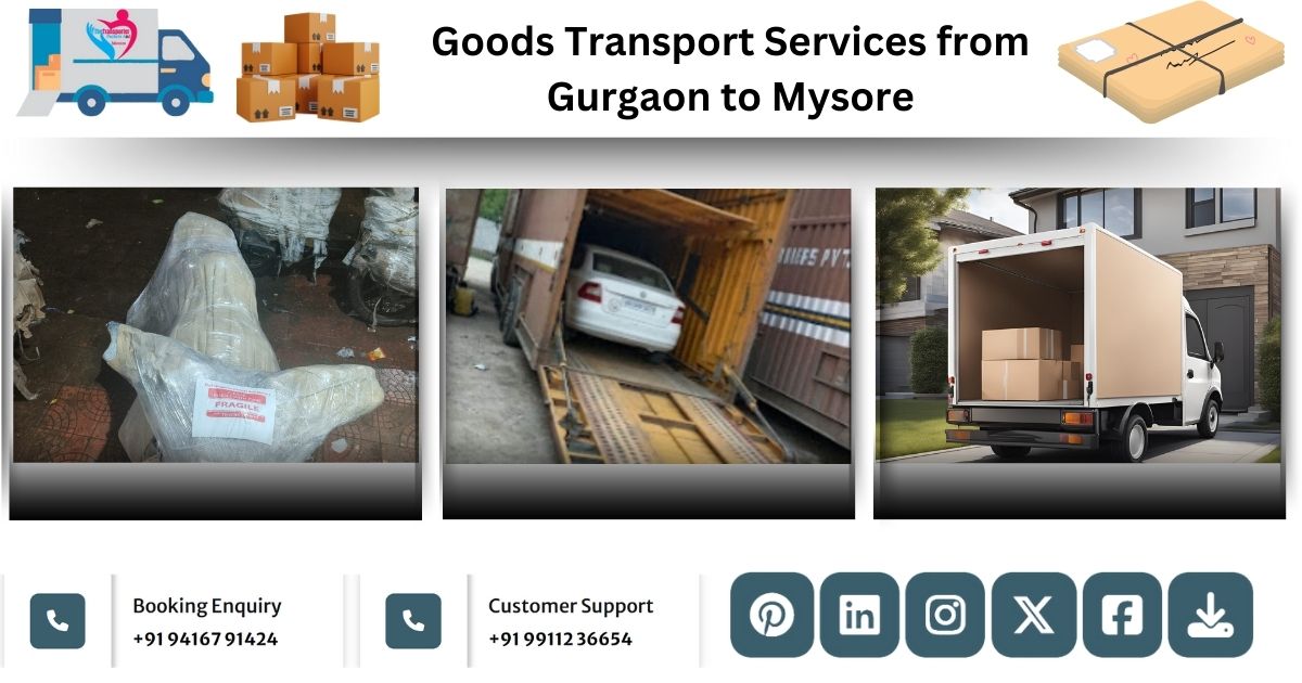 Truck hire made simple for Gurgaon to Mysore freight