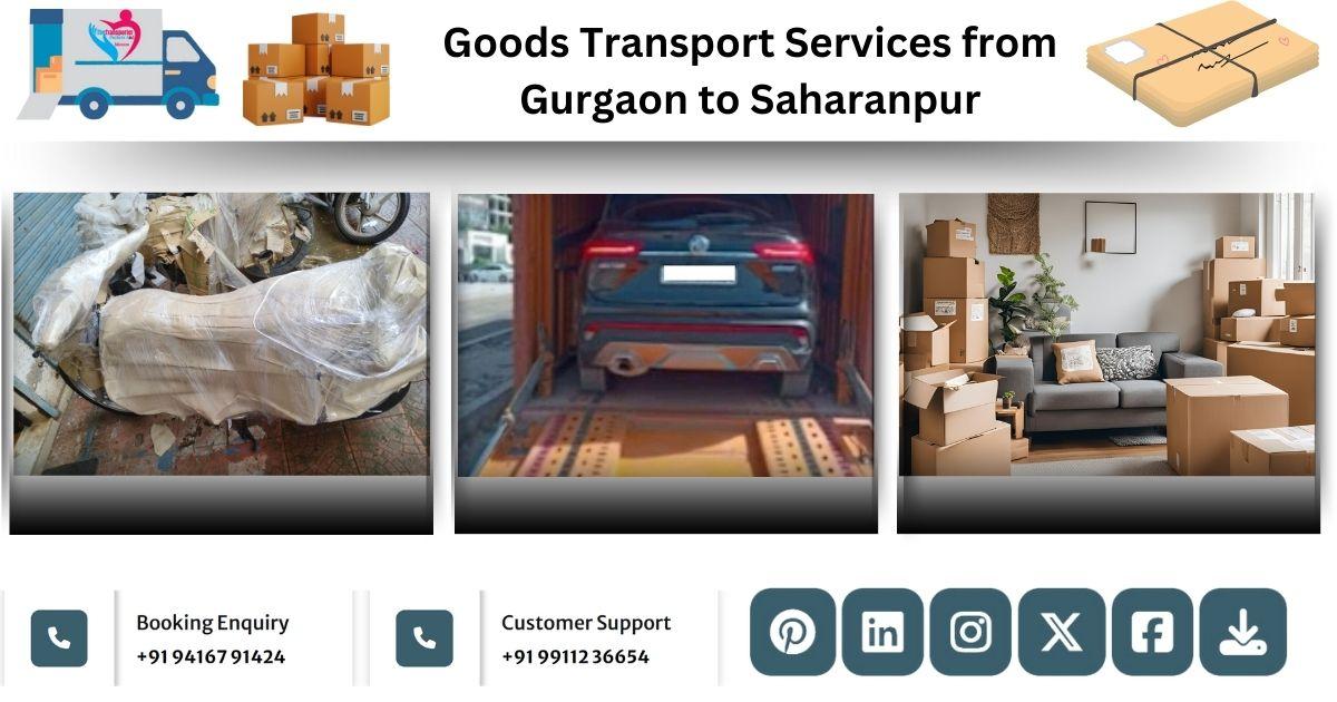 Book daily cargo trucks from Gurgaon to Saharanpur now