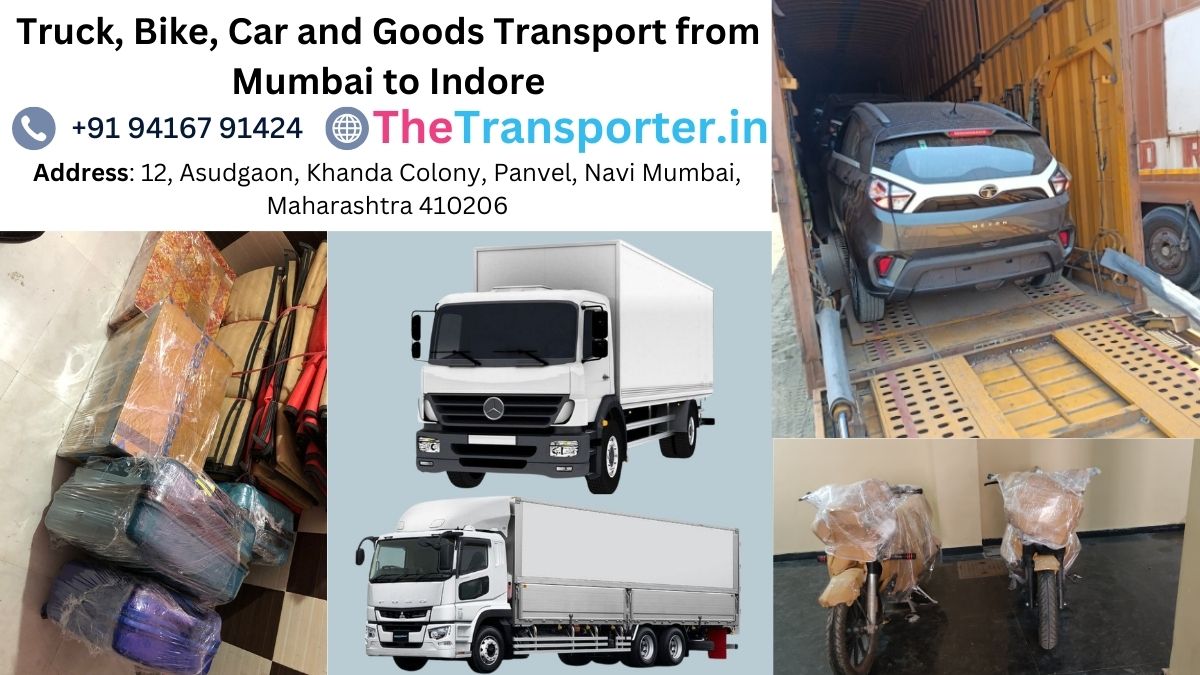 Mumbai to Indore Truck for Daily Goods and Vehicle Shifting
