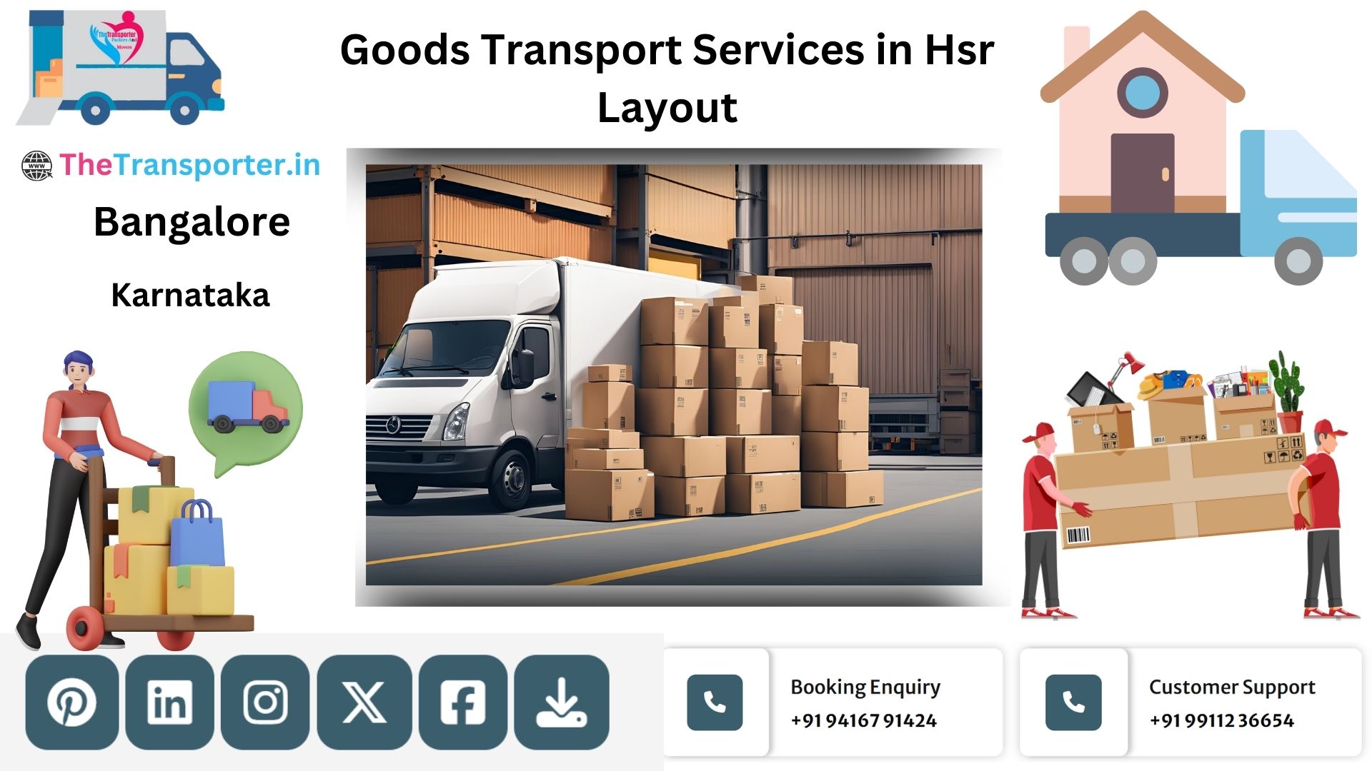 Relocation with Goods transport services in HSR Layout - TheTransporter