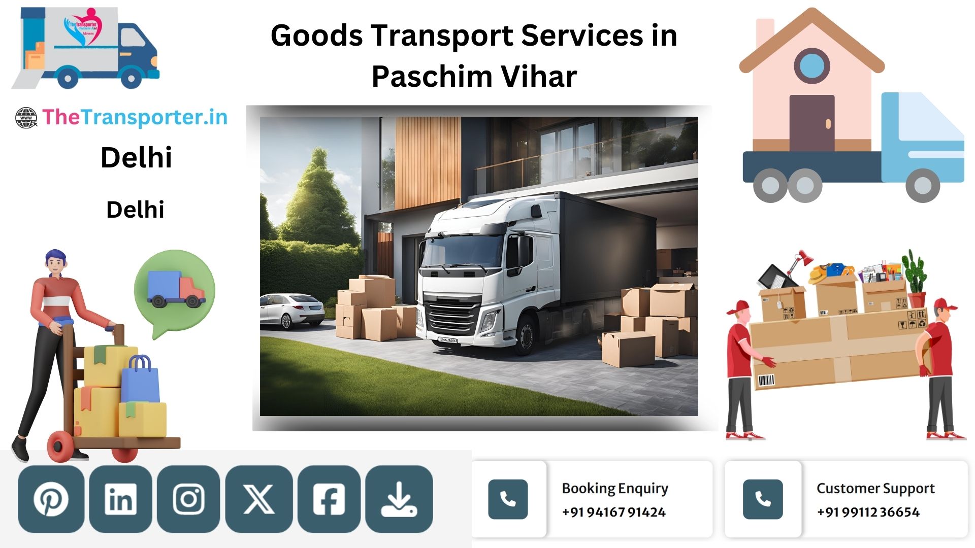 Paschim Vihar Delhi Transport | Trusted Transporter Now