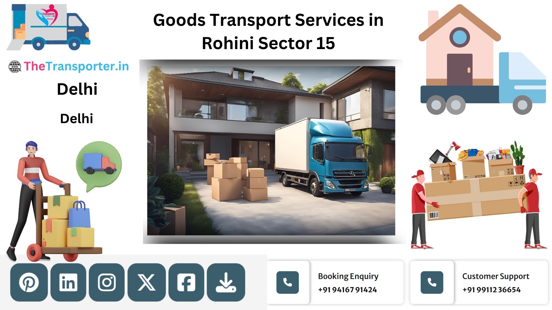 Rohini Sector 15 Delhi Transport | Book Low Cost Today