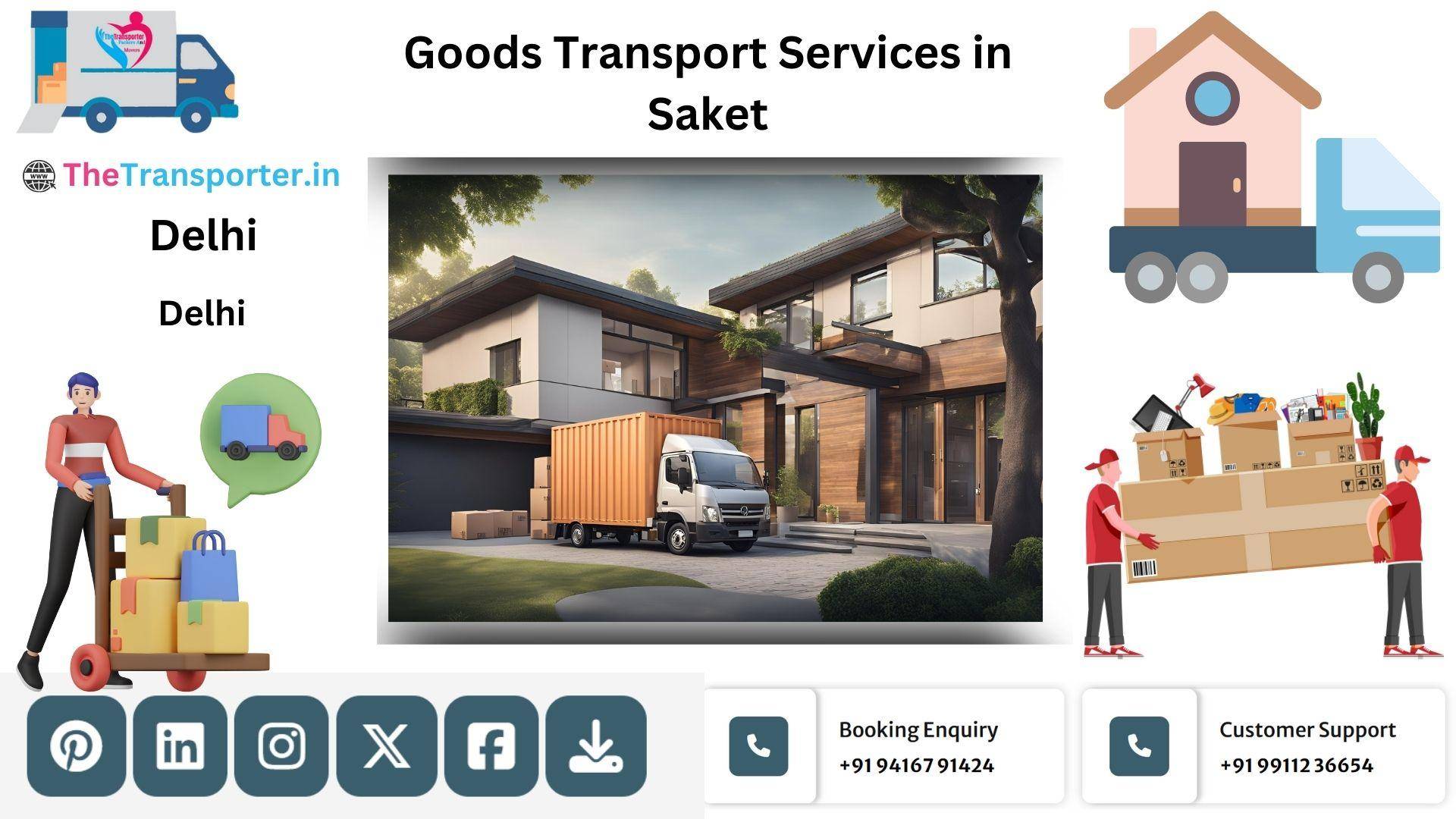 Saket Delhi Transport | Book Safe and Fast Delivery