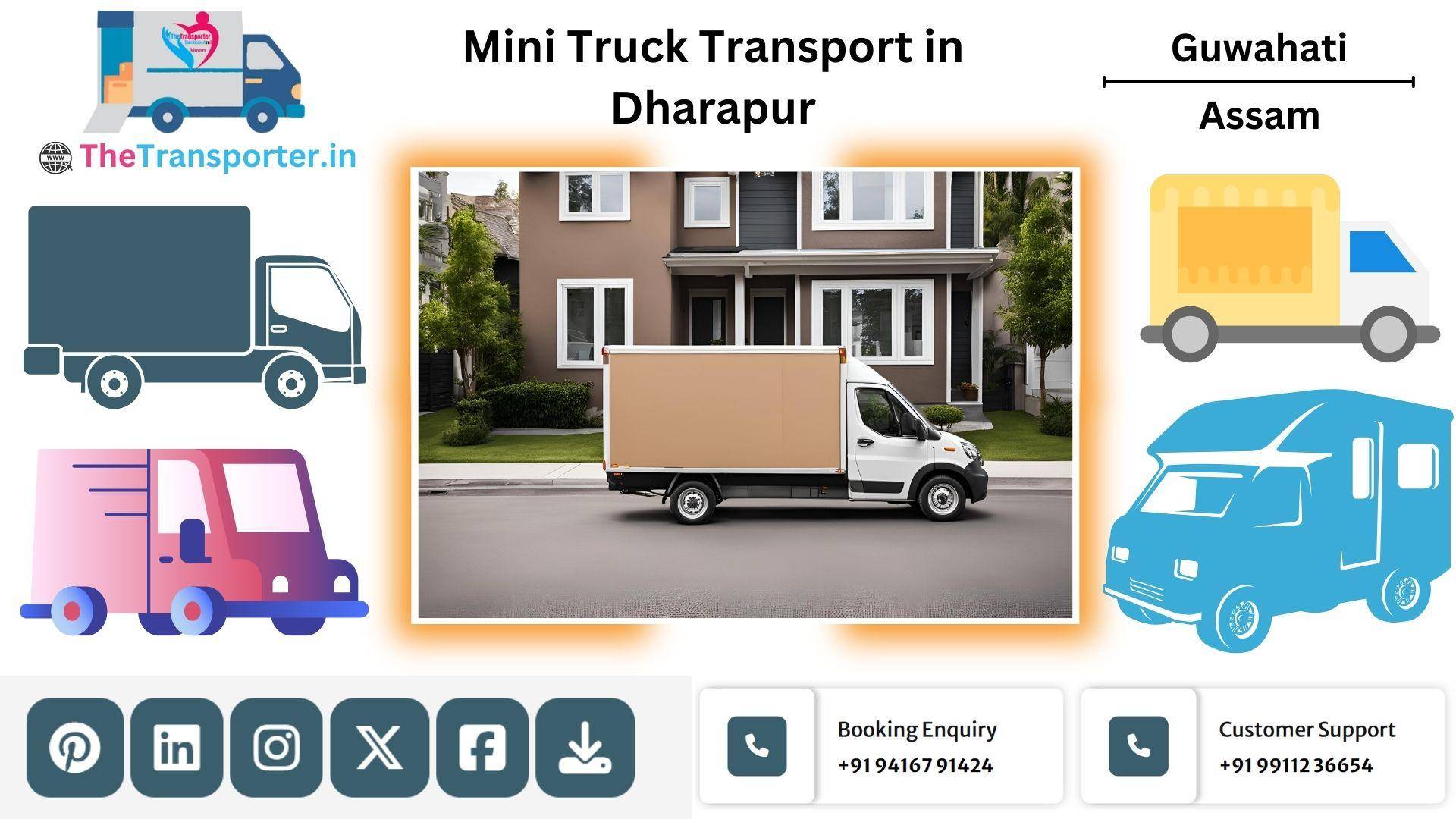 Reliable Mini Truck Hire Service - Dharapur Guwahati