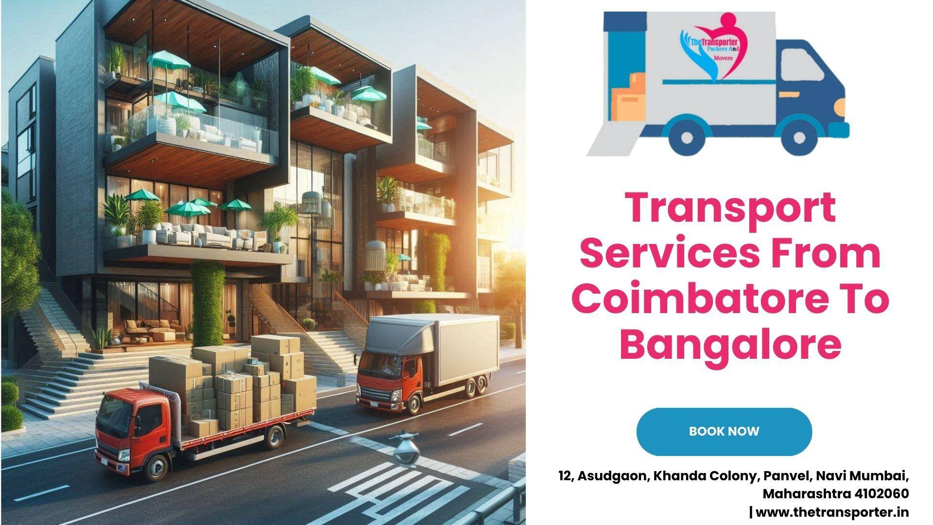 Transport Services from Coimbatore to Bangalore