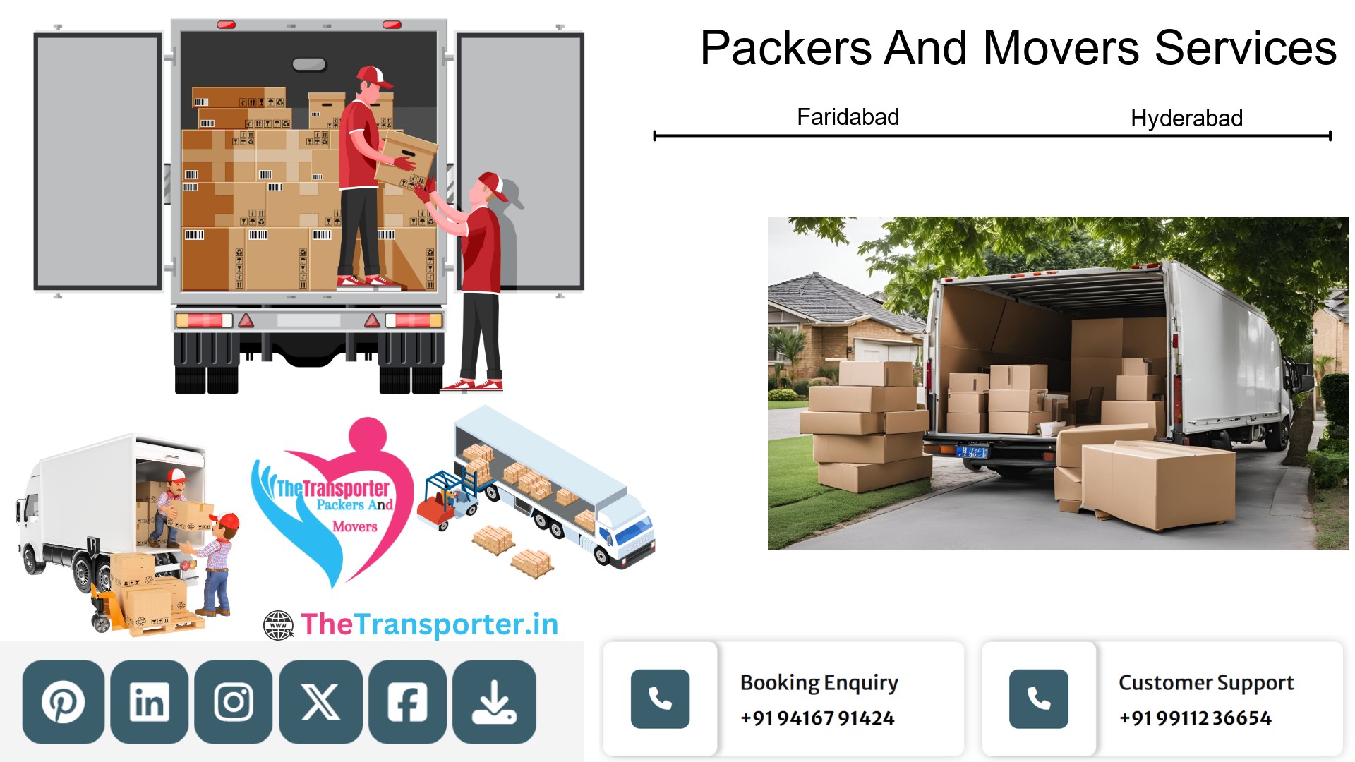 Parcel Services Cost from Faridabad to Hyderabad - TheTransporter