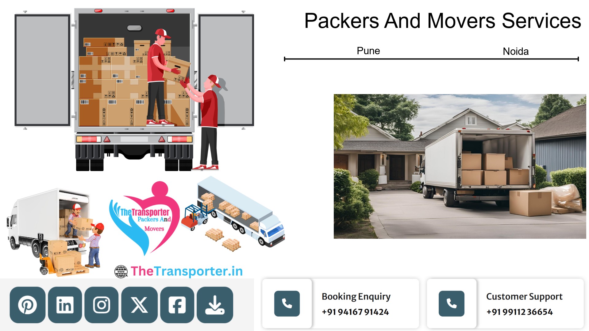 Movers and Packers from Pune to Noida - TheTransporter