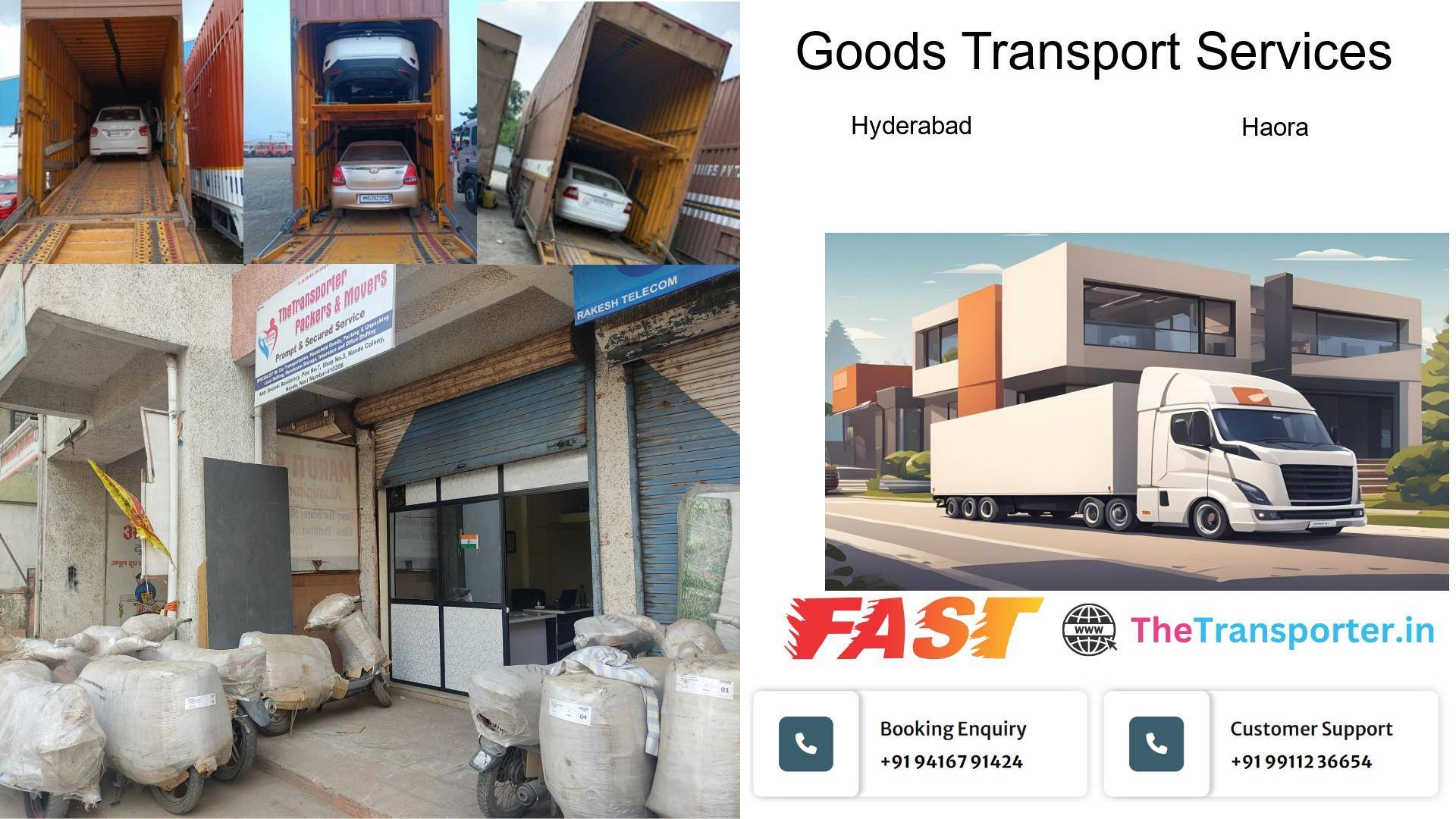 Luggage Transport Cost from Hyderabad to Haora with Ease