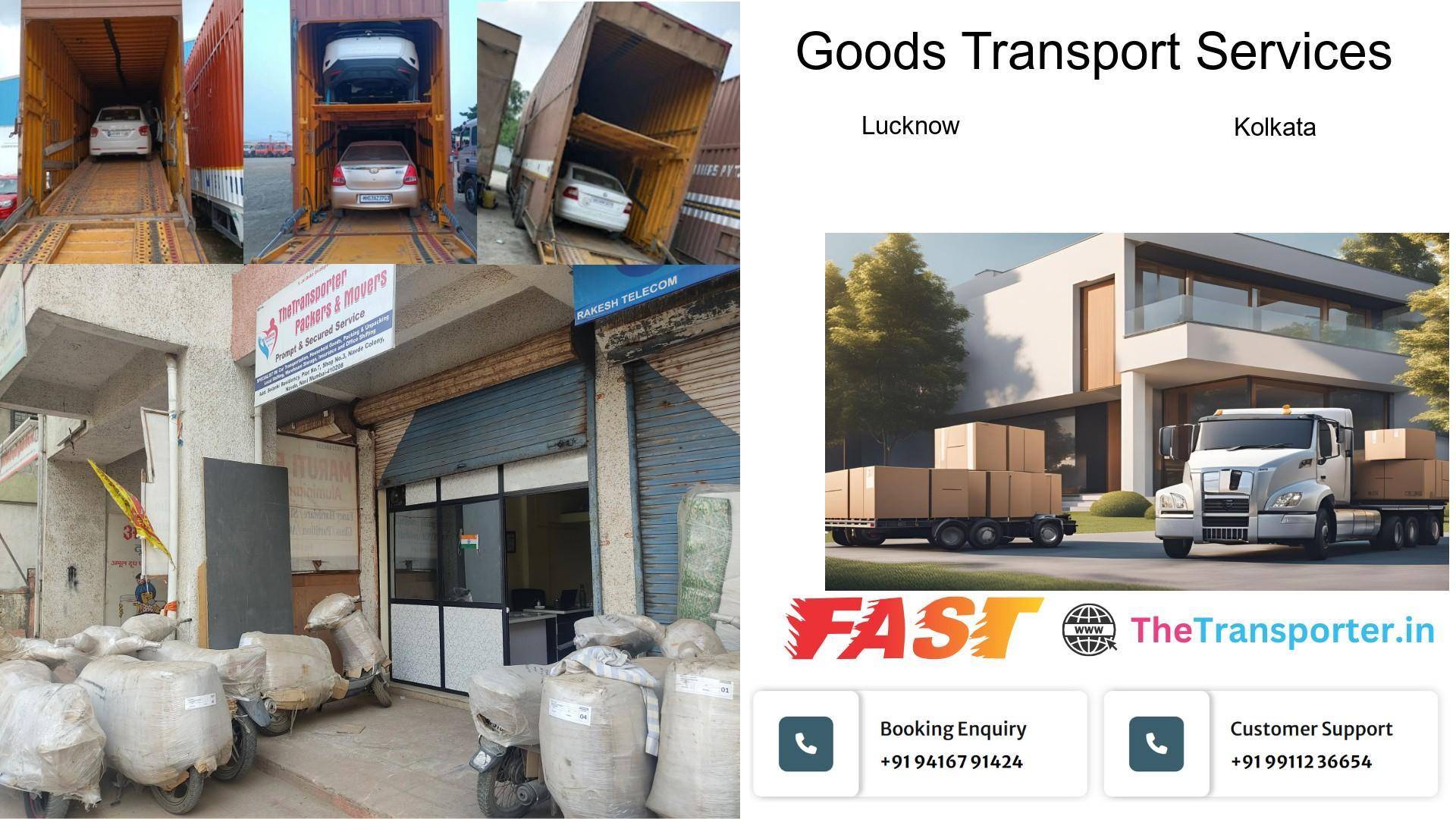 Transport Company From Lucknow to Kolkata - Efficient Services