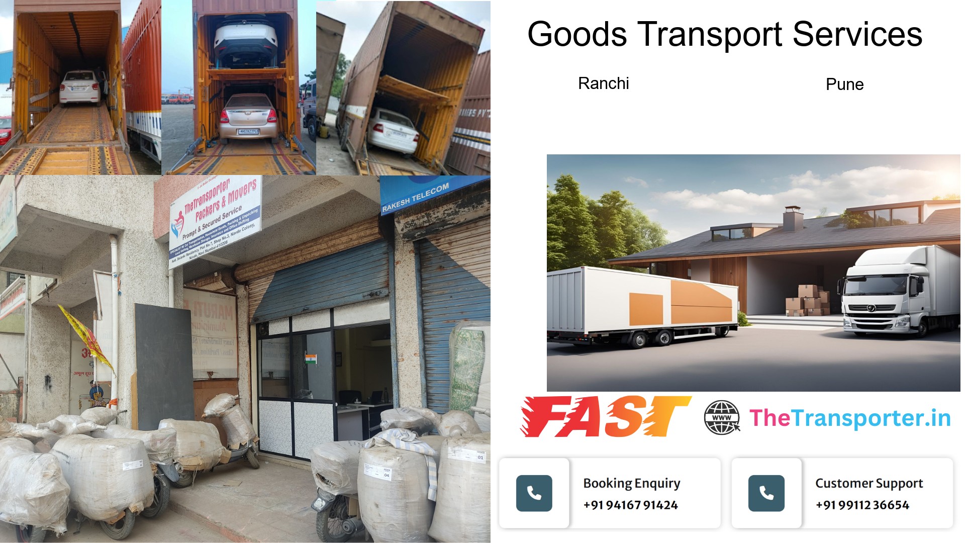 Transport Services from Ranchi to Pune