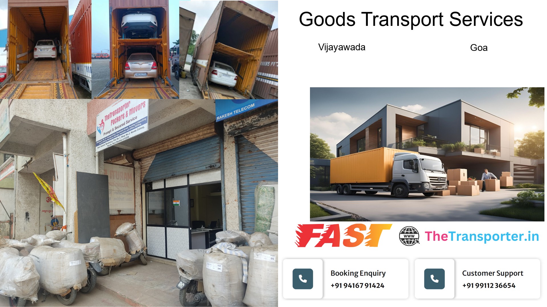 Transport Services from Vijayawada to Goa